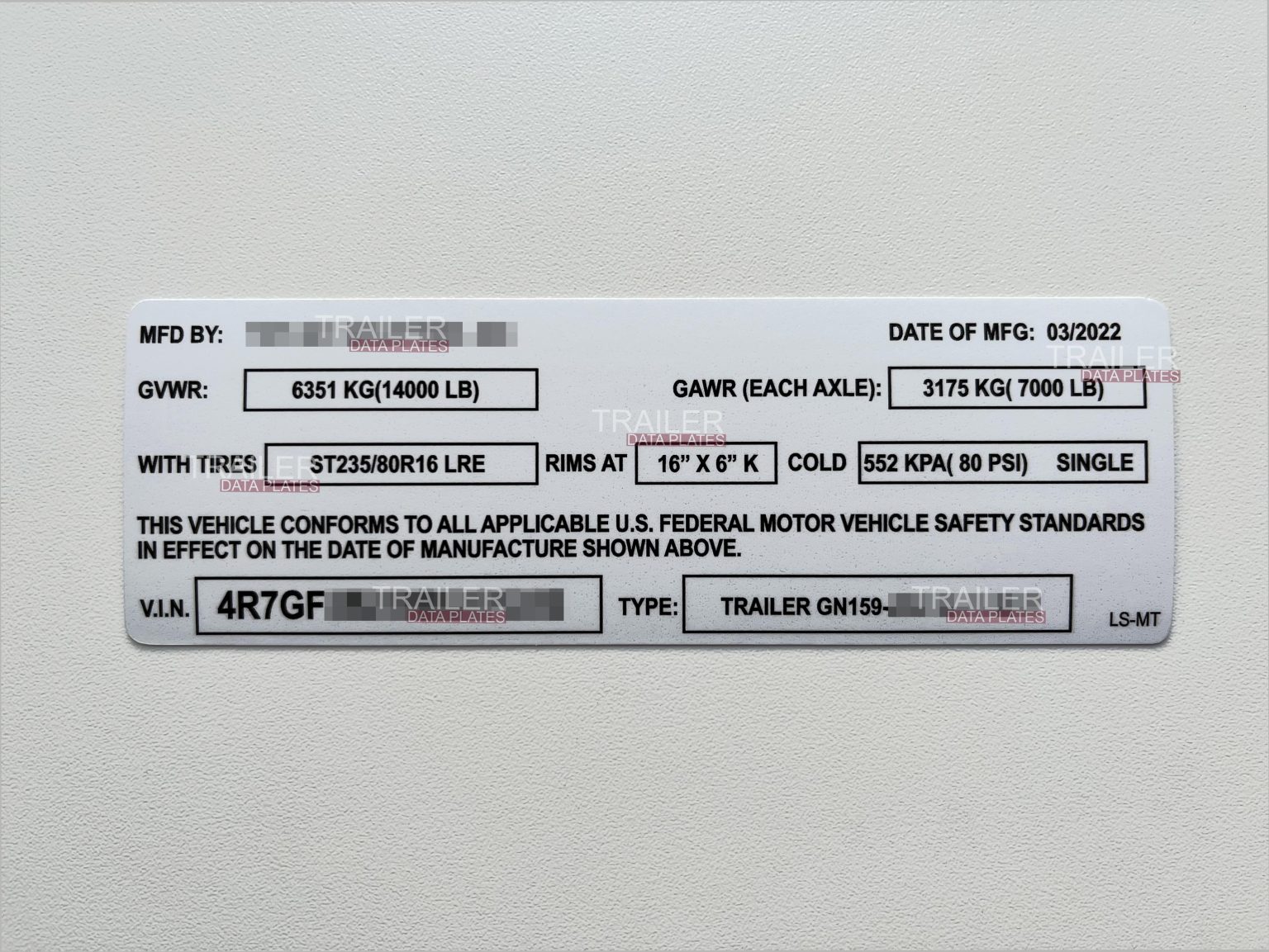 TrailerDataPlates – Custom Decals & Plates For Your Heavy Duty Trailer